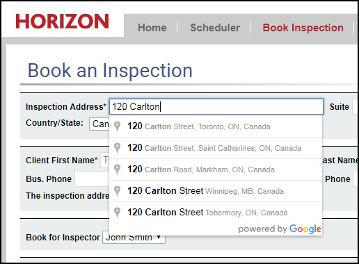 Address Auto-Complete with Horizon Address Auto-Complete with Horizon